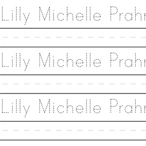 Personalized Print Name Trace Worksheet With Practice Lines - PDF ...
