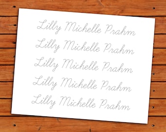 Personalized Print Name Trace Worksheet PDF Printable | Etsy