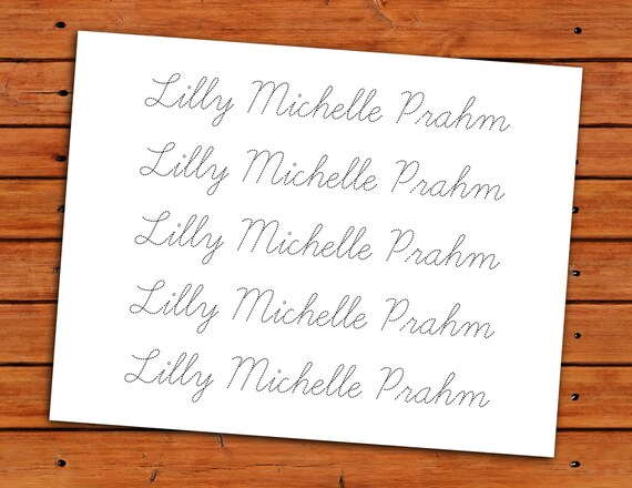 Personalized Cursive Name Trace Worksheet PDF Printable By Polkadot 