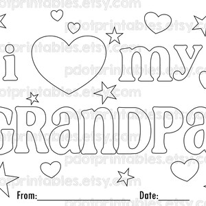 All About My Grandpa Father's Day Kids Questionnaire Coloring Sheets ...
