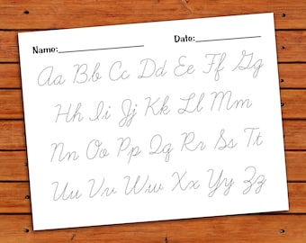 Catholic Preschool Printables Cursive - Etsy