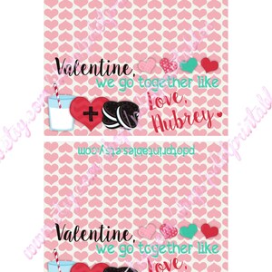 Valentine, We Go Together Like Milk and Cookies - Printable Bag Toppers ...