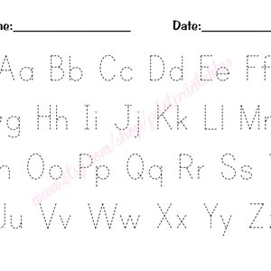 Alphabet Trace Worksheet - PDF - Digital Printable - Beginning Reading ...