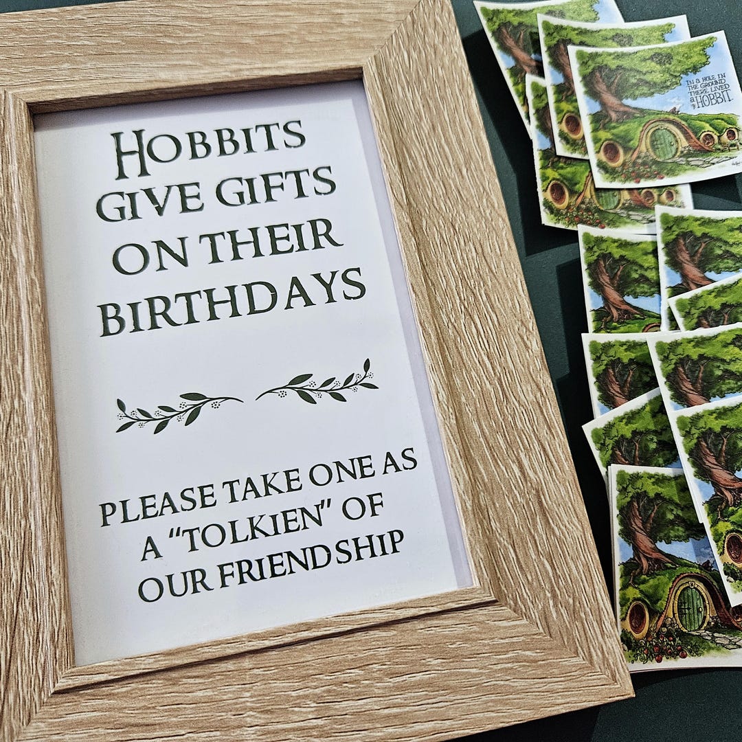 Hobbits Give Gifts on Their Birthdays Print - Lord of the Rings Party ...