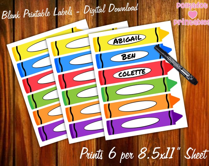 Crayon Cubby Label for Daycare or Prek, Editable in Canva - Etsy Canada