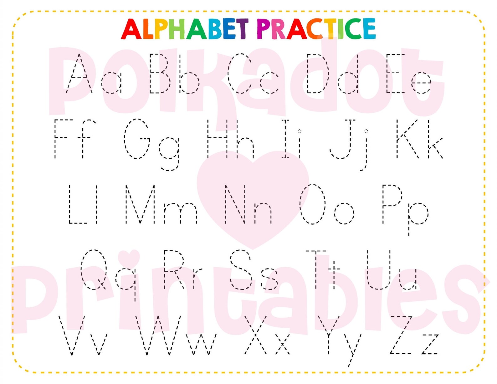 Rainbow Alphabet Trace Worksheets PDF Lower Upper and Combined - Etsy