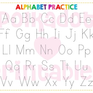 Rainbow Alphabet Trace Worksheets PDF Lower Upper and Combined Digital ...