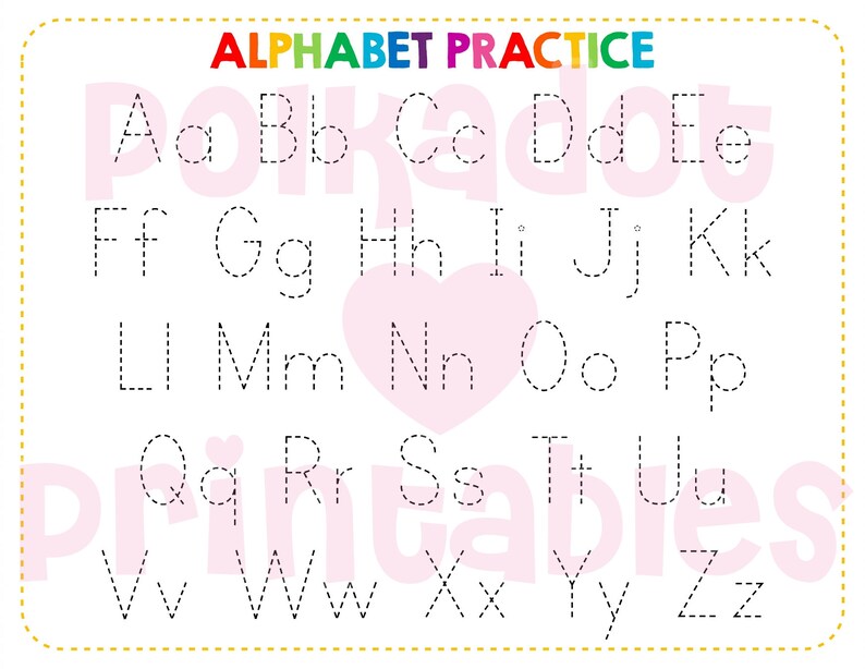 Rainbow Alphabet Trace Worksheets PDF Lower Upper and Combined | Etsy