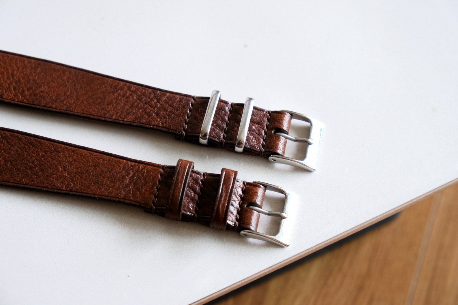 Leather Vintage Single Pass Watch Band/strap From Atelier Du Cuir -100% ...