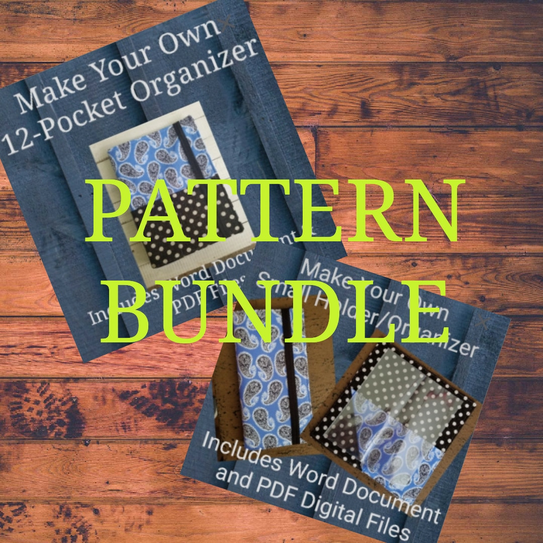 BUNDLE- 2 Organizer Patterns ~ Make Your Own DIY Small Organizer~ 12 ...