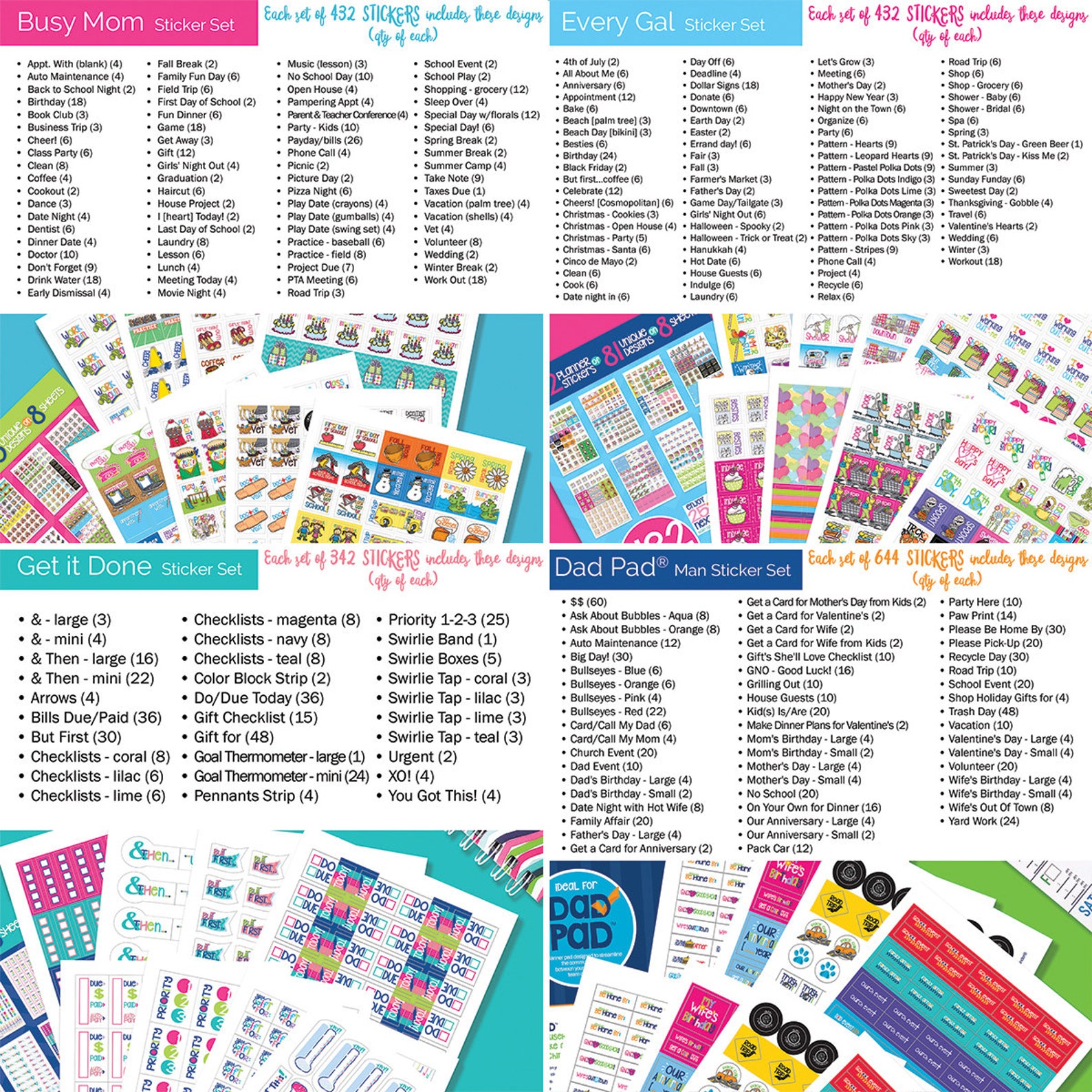 Event Planner Stickers 1850 Sticker Mega Set Includes ALL | Etsy