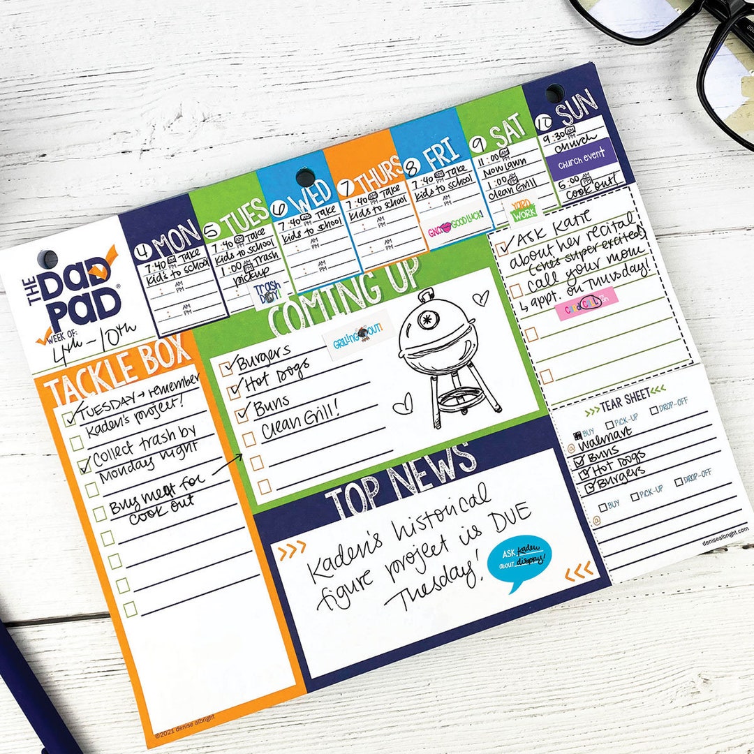 52-week Dad Pad® Weekly Planner Pad for Daily Organization | Honey-do ...
