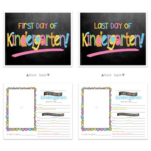 First Day & Last Days of School Chalk Design Photo Props Keepsake ...