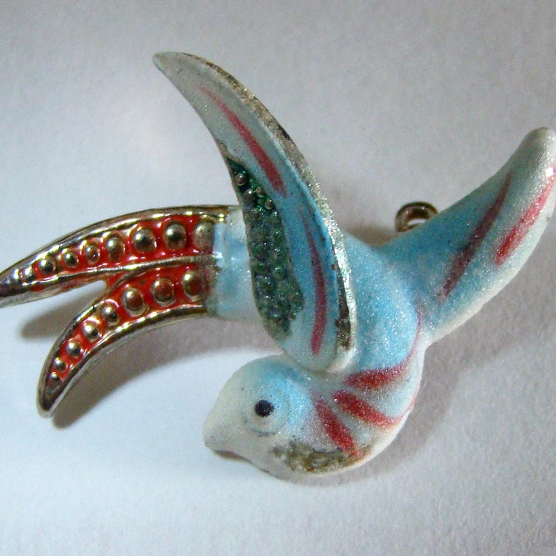 Bluebird Brooch - Etsy