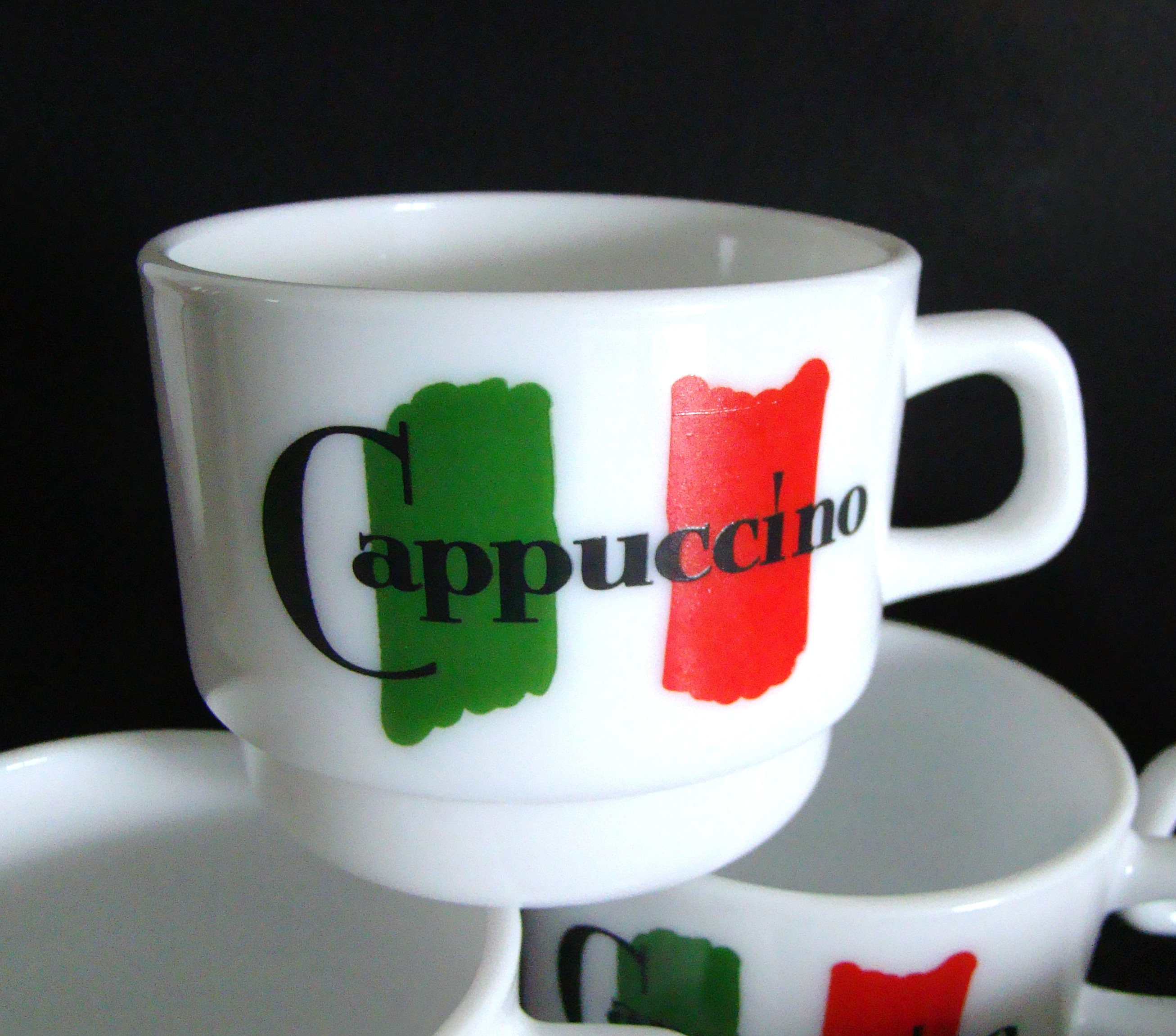 Maxwell House Cappuccino Coffee Mugs, Restaurant Stacking Cups, Arcopal ...