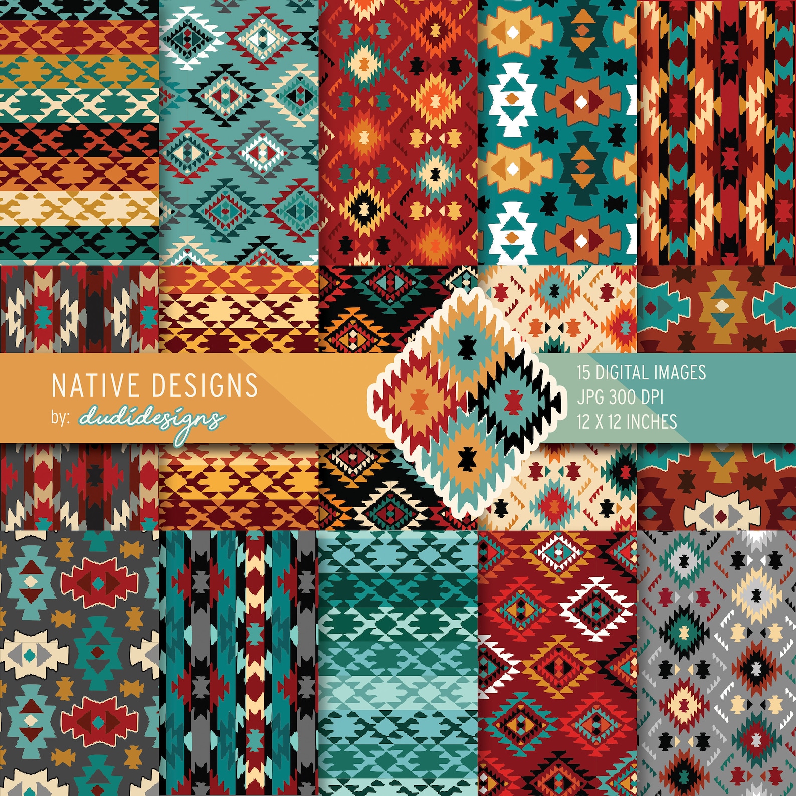 Native Digital Paper Pack Part 1. Scrapbooking Pages, Background ...