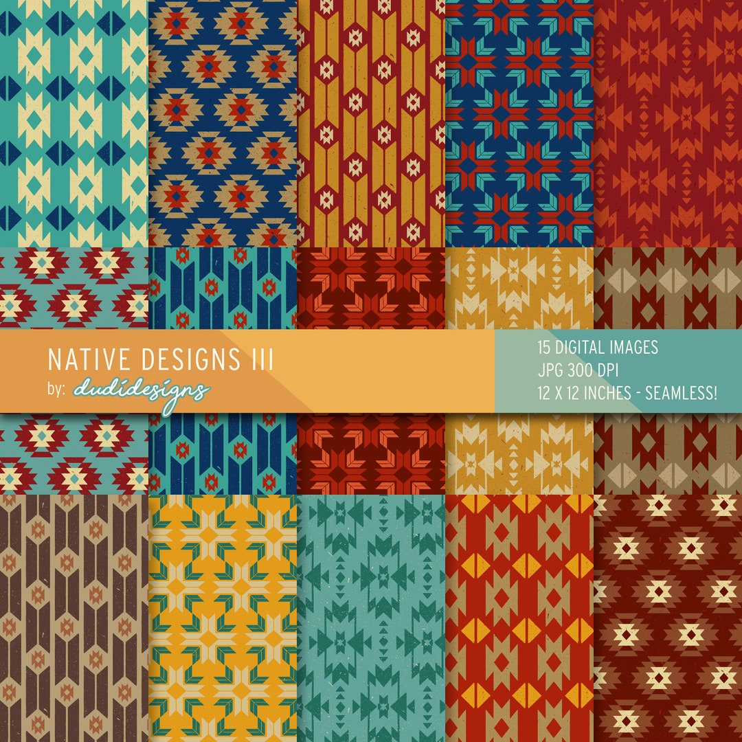 Native Digital Paper Pack Part 3. Scrapbooking Pages, Background ...