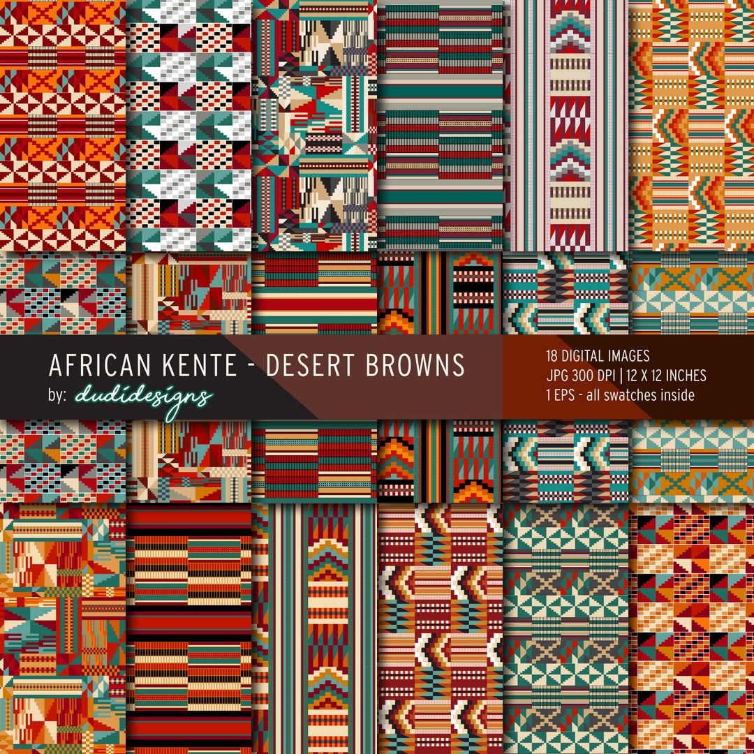 Kente Digital Paper Pack: African Patterns (digital Download) - Etsy