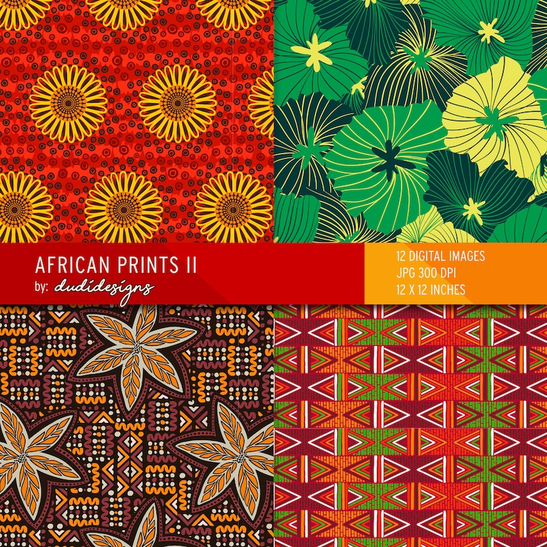 African Print Digital Paper Pack: Ankara Patterns (digital Download) - Etsy