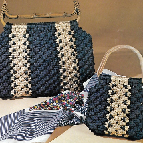 Autumn Morn macrame Purse 1970s Bags Design Handbag - Etsy