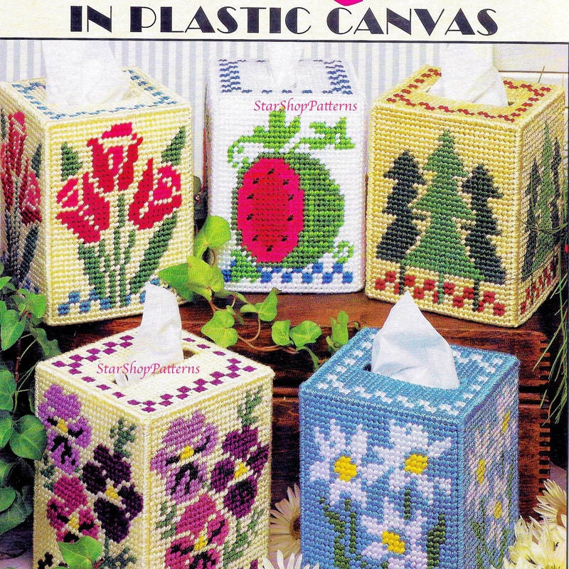 Autumn Plastic Canvas Tissue Boxes - Etsy
