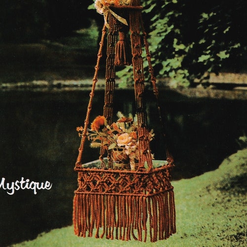 Vintage Macrame Pattern PDF 1970s Macrame Elegance Hanging - Etsy