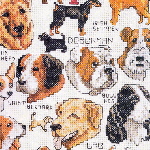 Vintage DOG BREEDS Mini Cross Stitch Easy Embroidery - Etsy