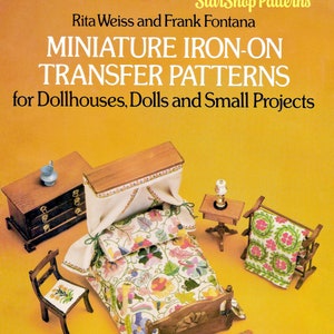 Vintage Miniature Dollhouse Pattern Book PDF • iron-on Embroidery ...