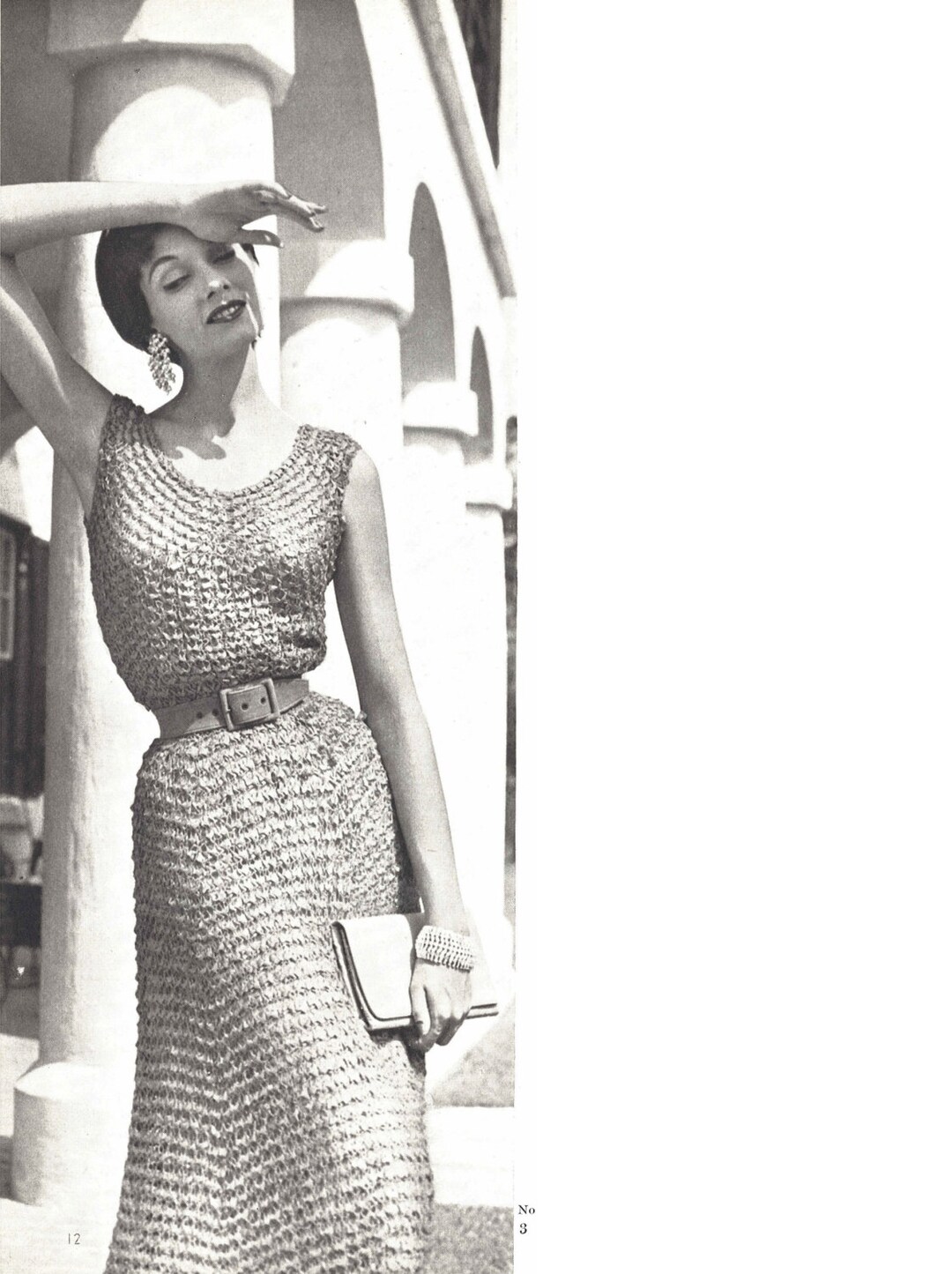 Celine Dress • 1950s Wedding Bridal Crochet Summer Beach Nautical • 50s ...