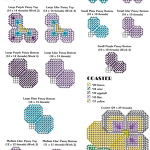 Vintage Plastic Canvas Pattern Book PDF • Pansy Flower Plastic Canvas ...