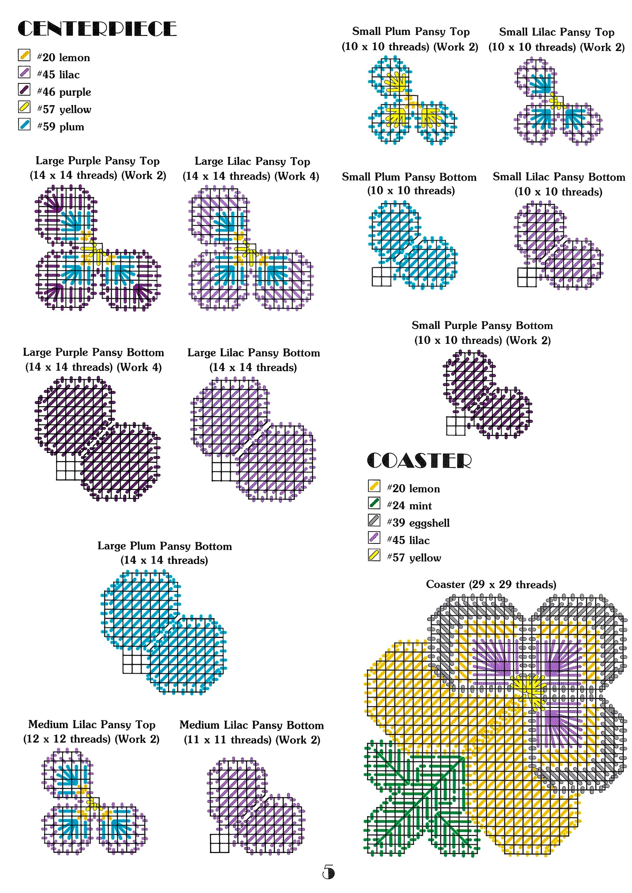 Vintage Plastic Canvas Pattern Book PDF Pansy Flower Plastic - Etsy
