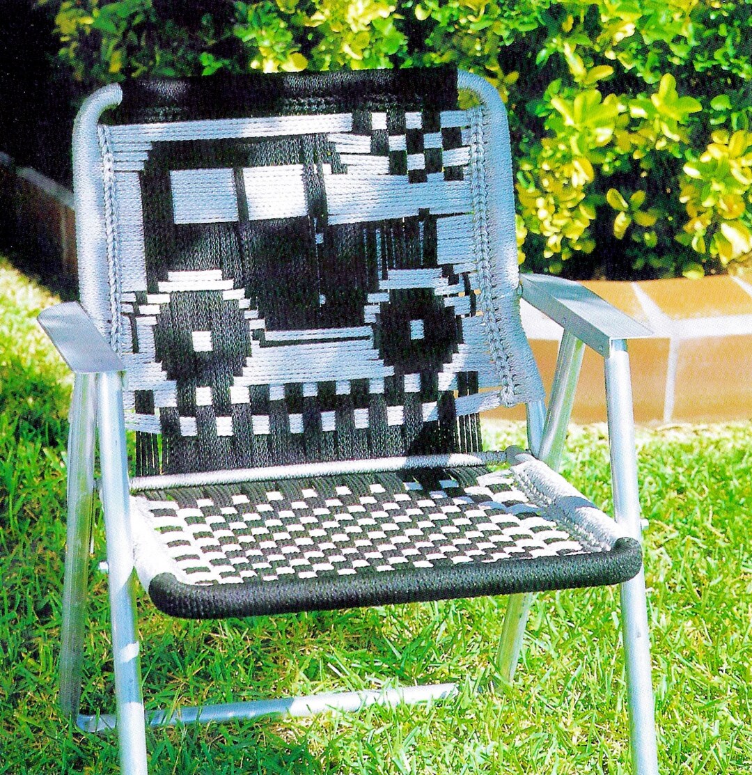 Macrame Chairs • vintage Macrame Patio Lawn Chair Pattern Book PDF ...