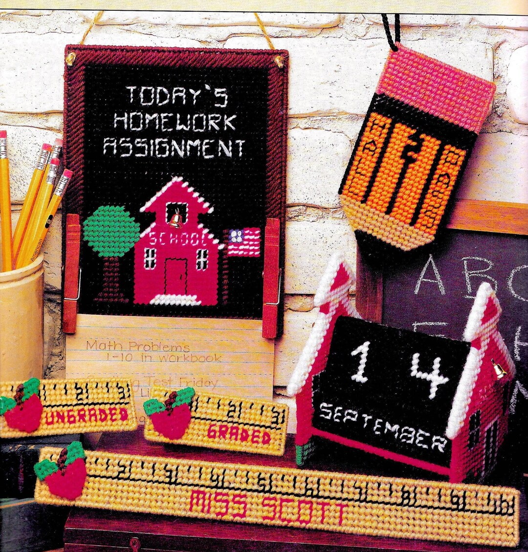 Vintage Plastic Canvas Pattern Book PDF • Teacher Plastic Canvas ...