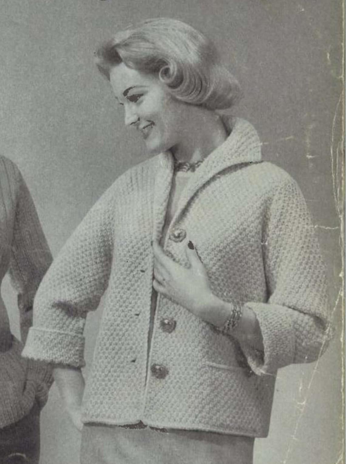 Family Sweaters • 1950s Cardigan Sweater Jacket Patterns • 50s Vintage ...