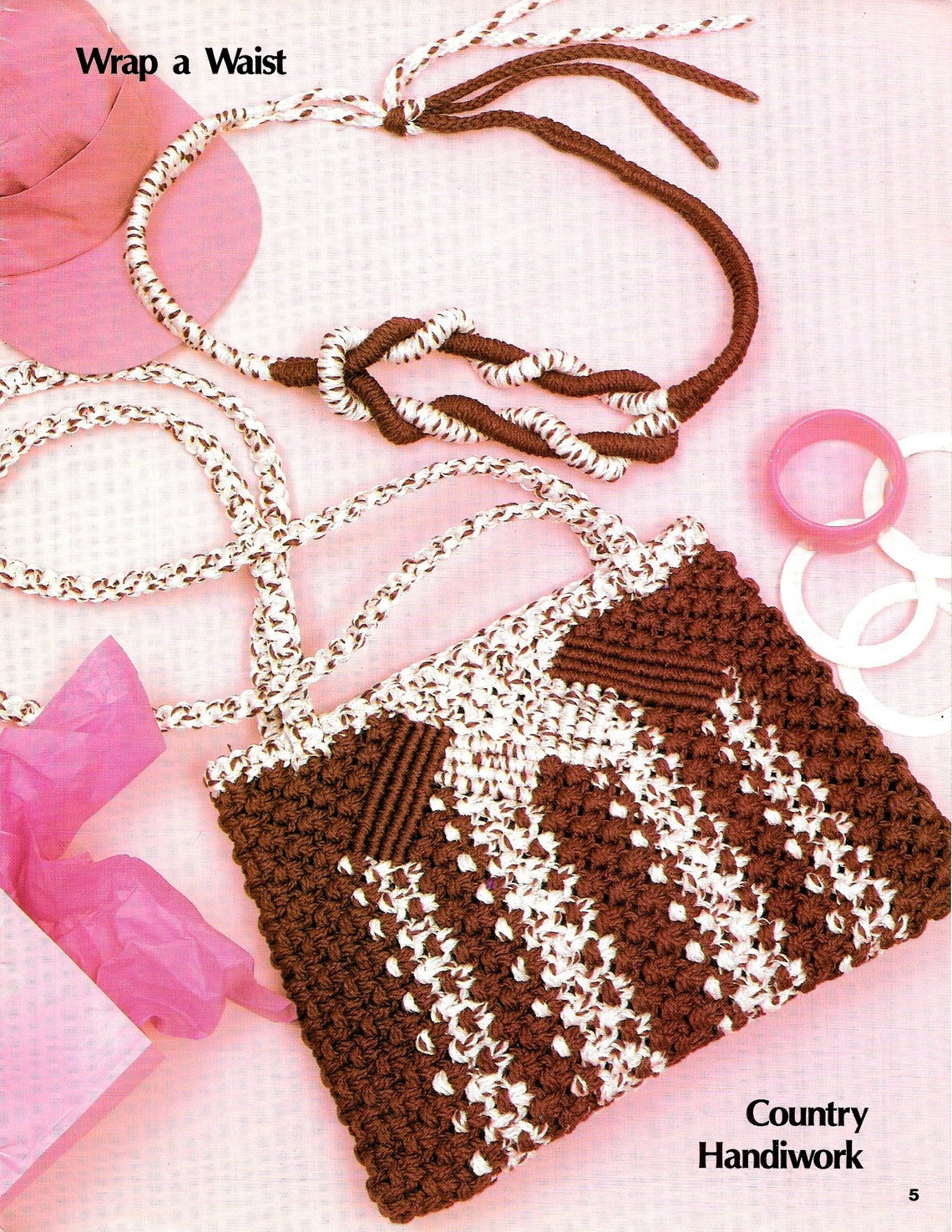 Vintage Macrame Pattern Book PDF • purse, Evening Bag, Clutch, Tote ...