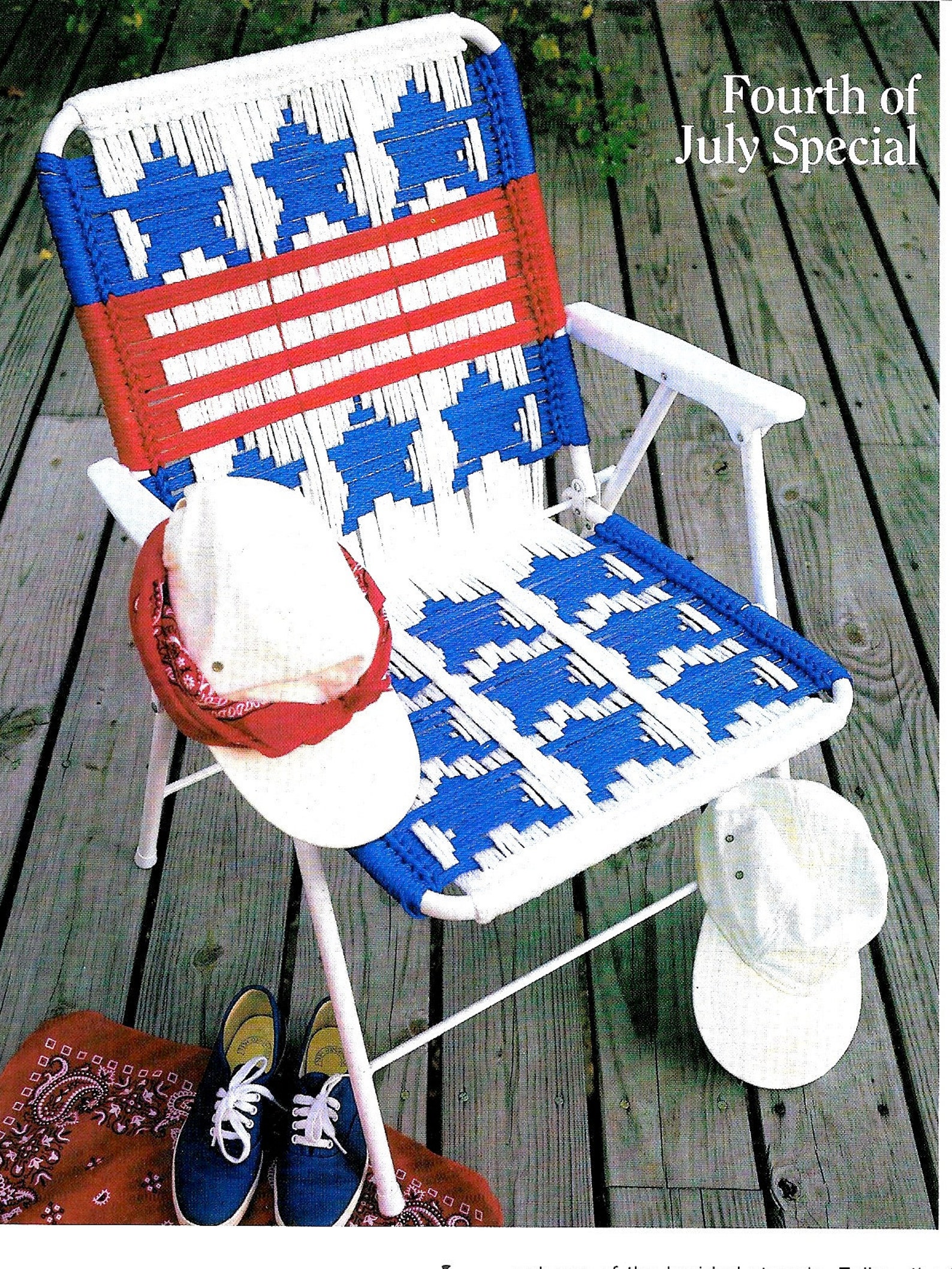 Macrame Chairs Vintage Macrame Patio Lawn Chair Folding Deck - Etsy