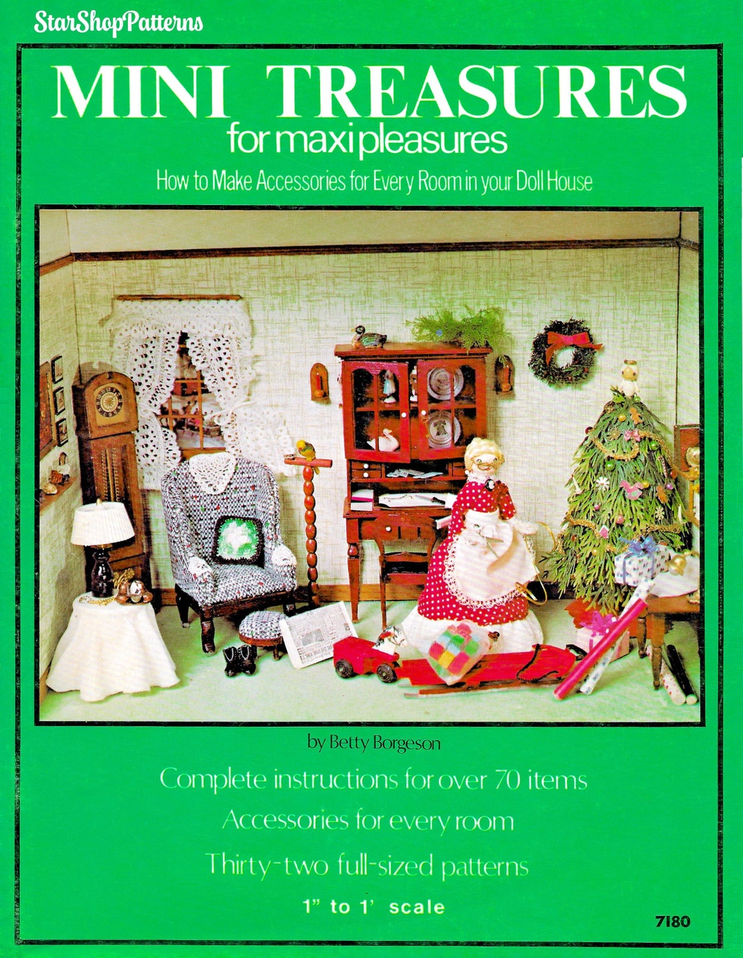 Vintage Miniature Dollhouse Pattern Book PDF • christmas Doll House ...