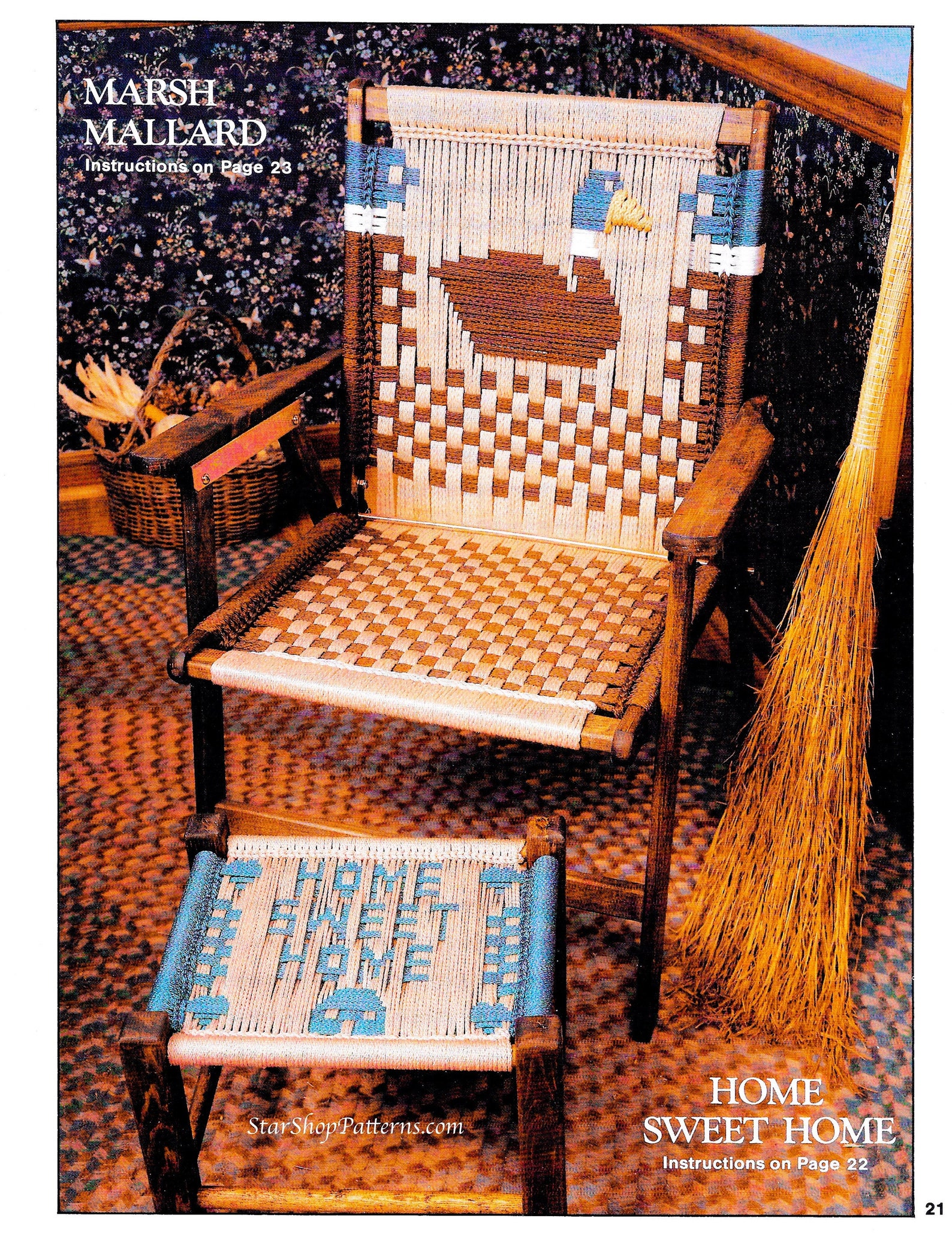 Marsh Mallard Macramé Chairs Duck 1970s Macrame Patio Lawn - Etsy