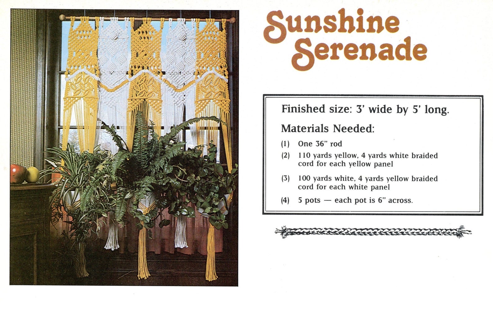 Designer Macrame 1970s Macramé Pot Hangers Wall Art | Etsy