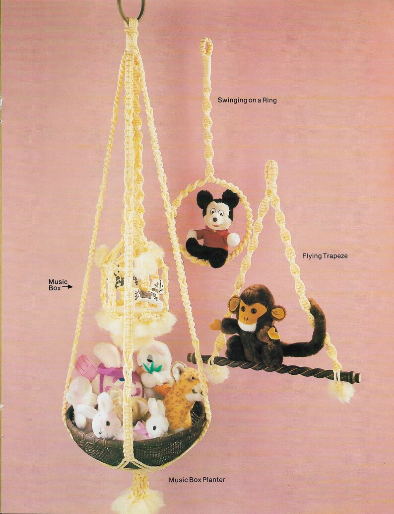 Macrame Baby 1970s Hanger Mobile Girl Babies Toy Nursery | Etsy