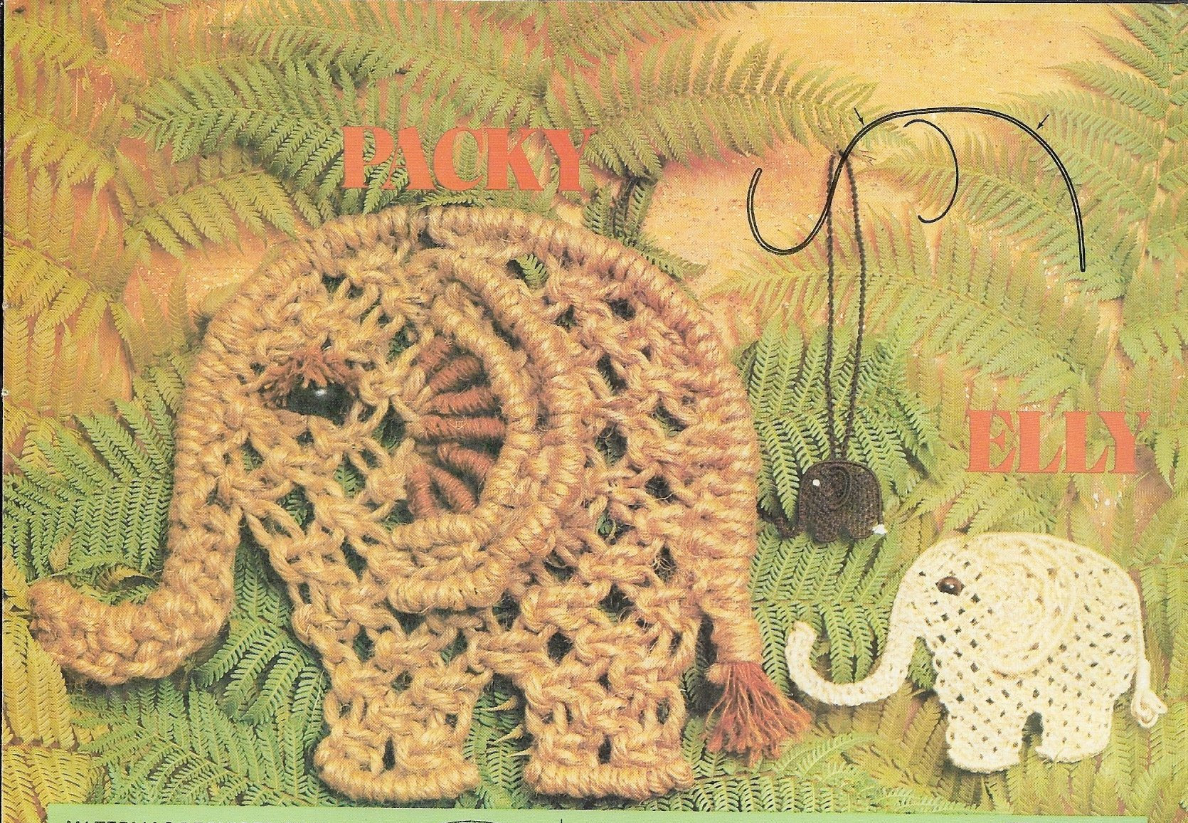 Macramé Elephant 1970s Macrame Elephants Animal Zoo Toy Kids - Etsy UK