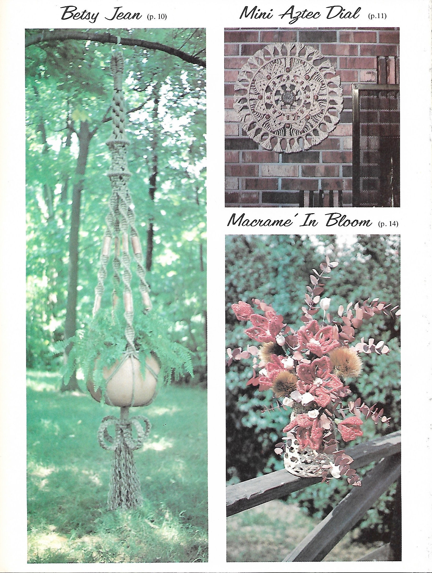 Vintage Macrame Pattern Book PDF • wall Art, Plant Hanger, Lamp ...