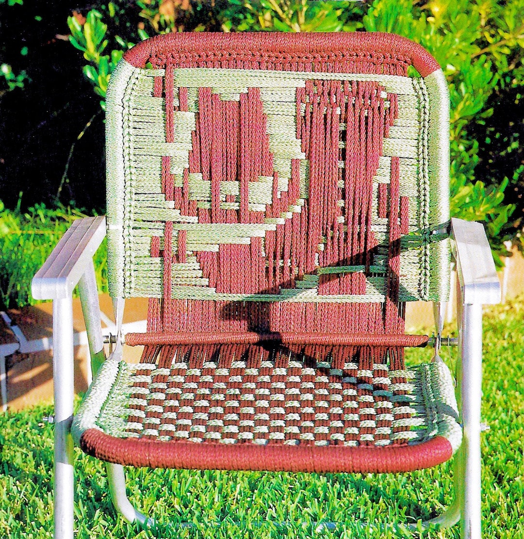 Macrame Chairs • Vintage Macrame Patio Lawn Chair Pattern Book PDF ...