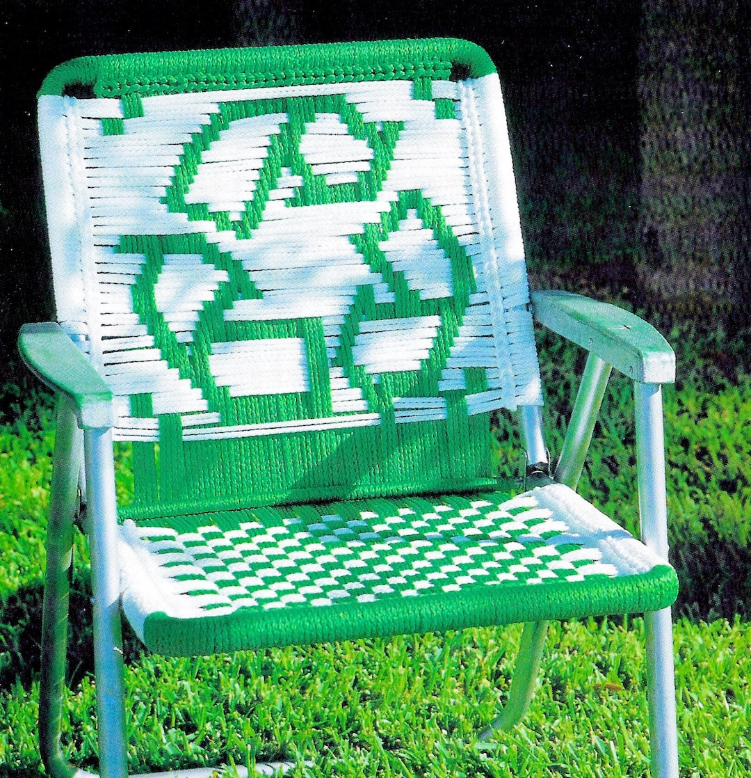 Macrame Chairs Vintage Macrame Patio Lawn Chair Pattern Book PDF ...