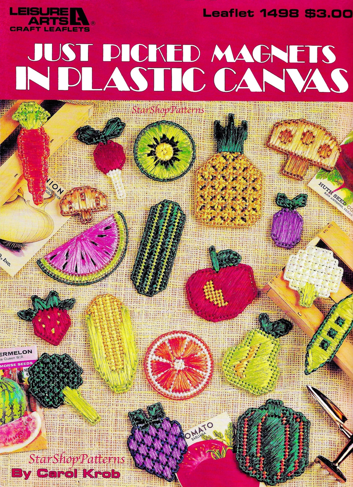 Vintage Plastic Canvas Pattern Book PDF Ebook Vegetable - Etsy