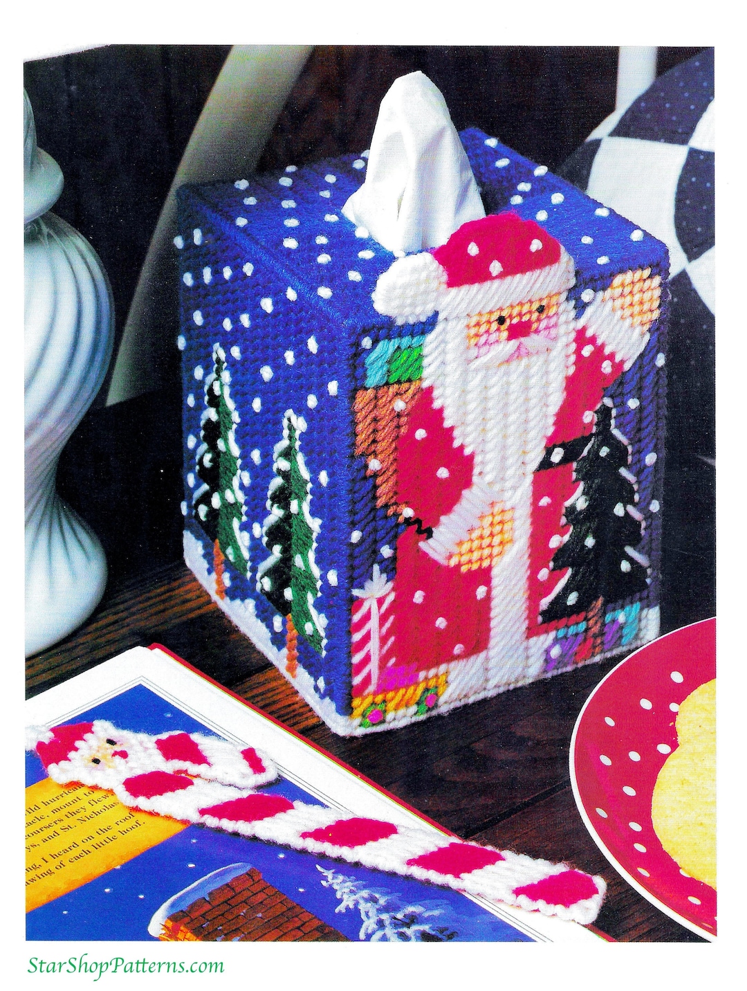 Vintage Christmas Plastic Canvas Pattern Book PDF • Xmas Plastic Canvas ...