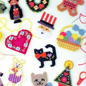 Mini Plastic Canvas Pattern Book PDF • Holiday Magnet Plastic Canvas ...