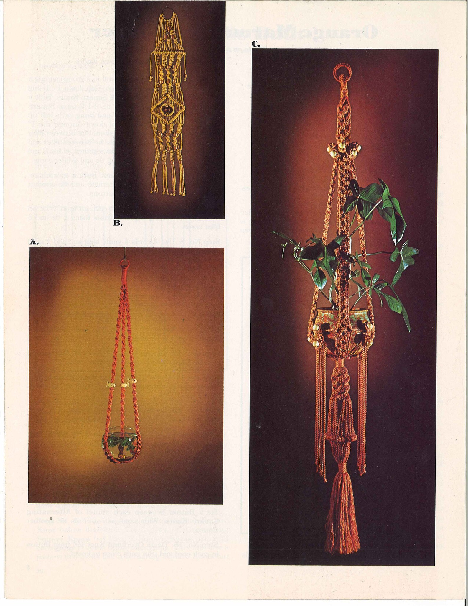 Macramé Originals 1970s Macrame Pattern Book 70s Vintage | Etsy