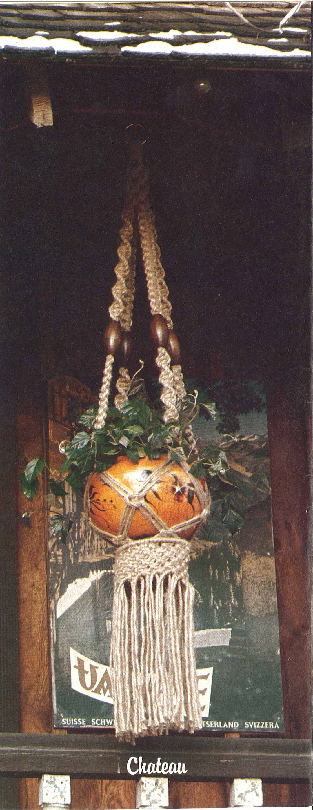 Vintage Macrame Planter Hanger Pattern PDF Book • Large Bead Plant Pot ...