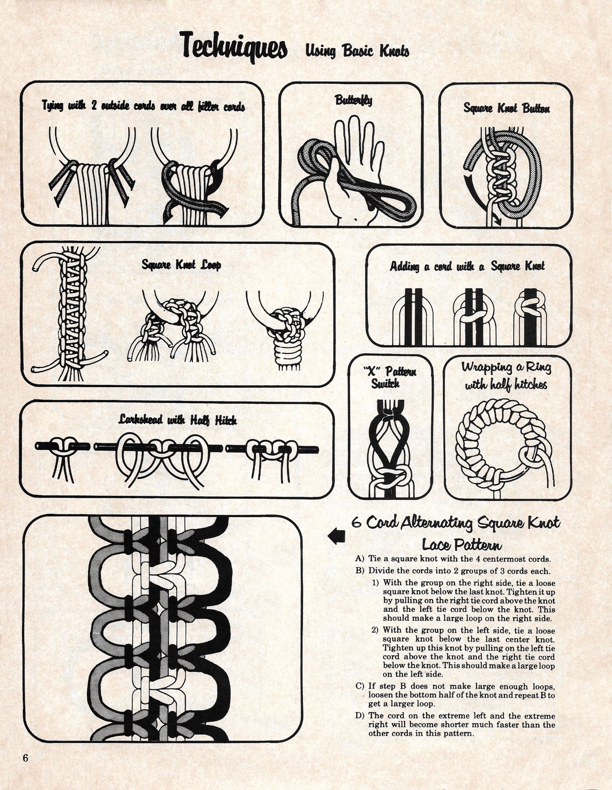 Vintage Macrame Pattern PDF 1970s Easy Beginner Macrame | Etsy
